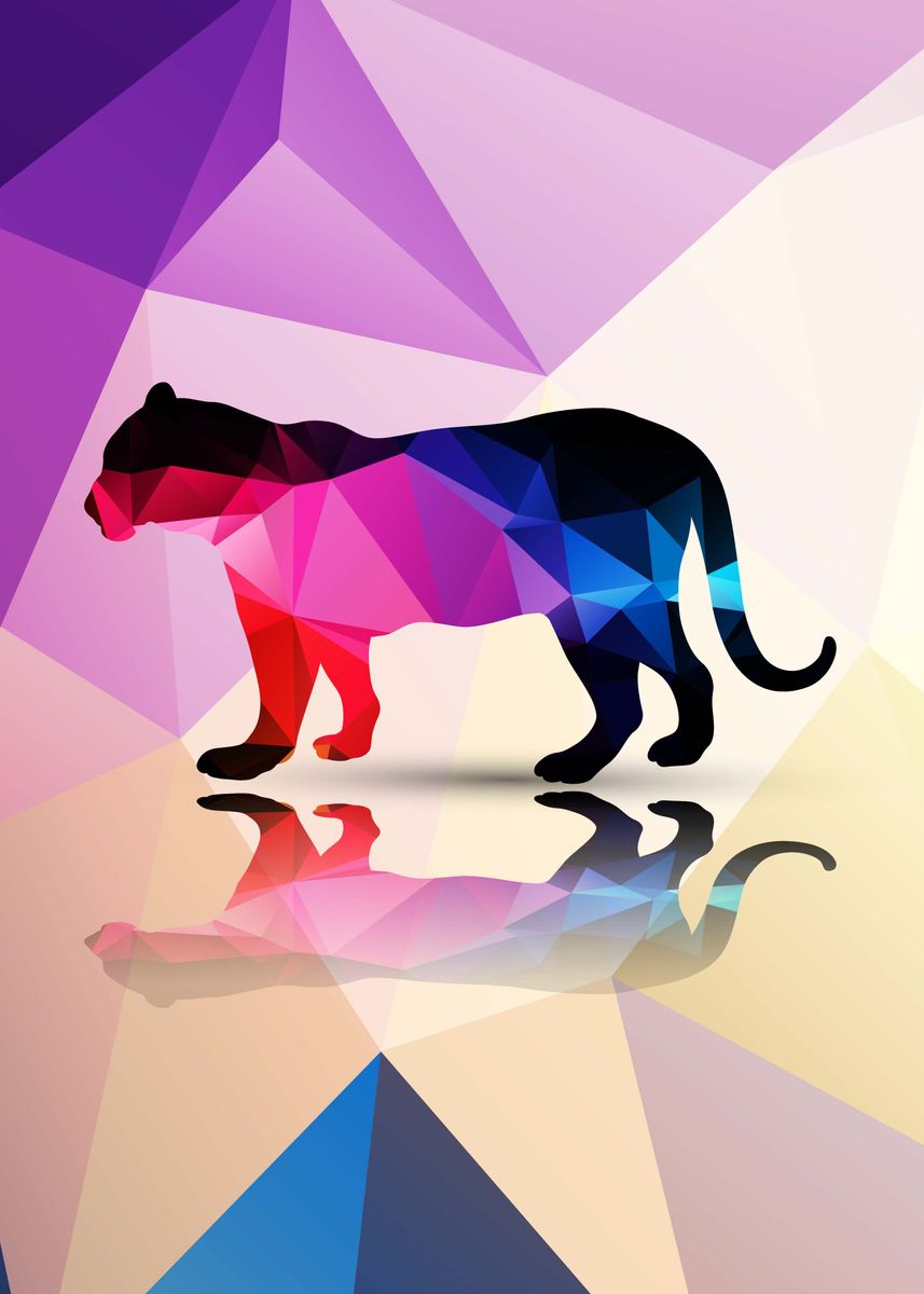 'panter' Poster, picture, metal print, paint by UNIKORN | Displate