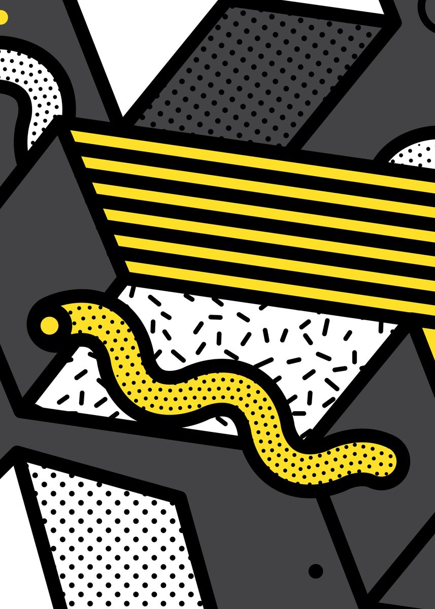 'Neo Memphis Background 22' Poster, picture, metal print, paint by ...