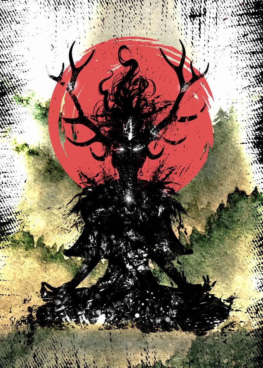 'Demonic forest spirit ' Poster by Stefan Merz | Displate