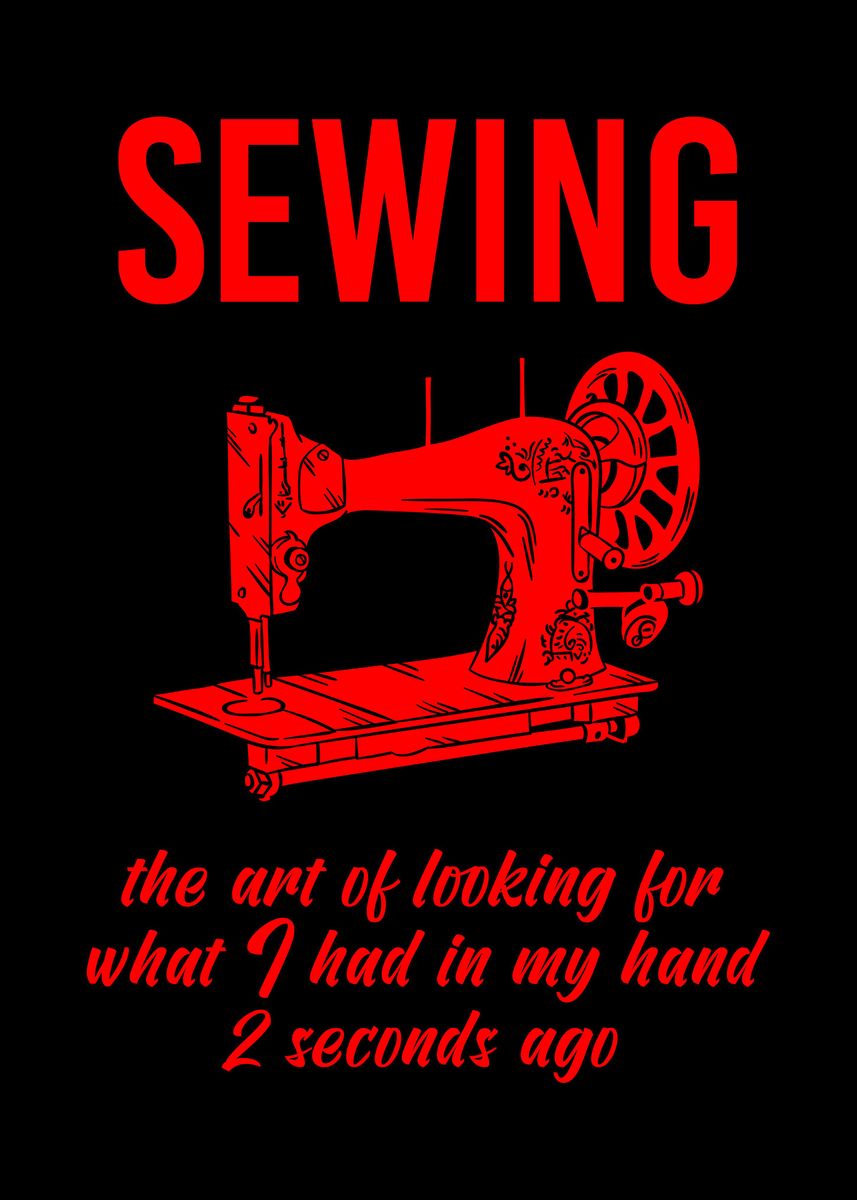 'Sewing Stitching Wall Art' Poster by Decoratier Qwerdenker | Displate