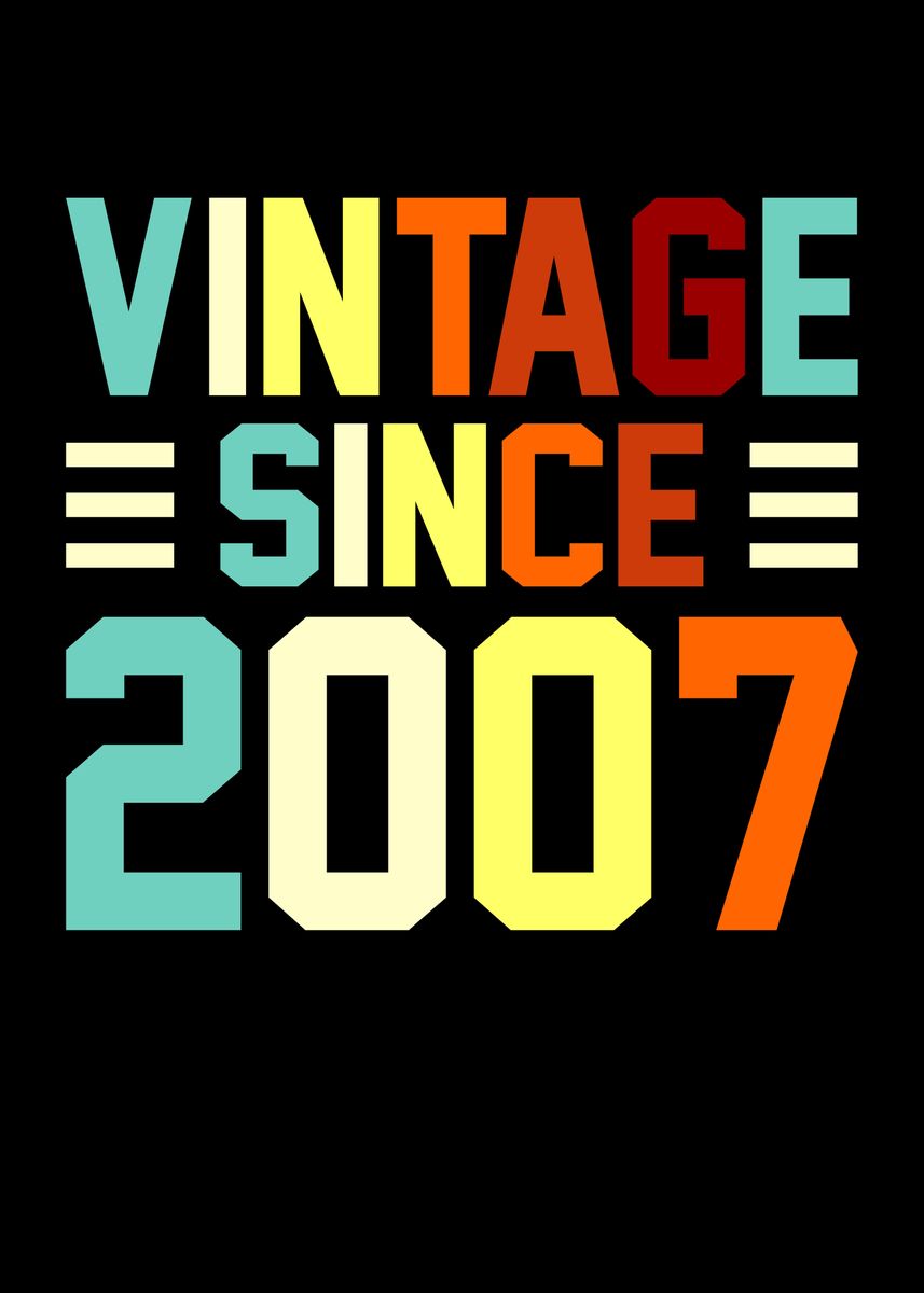 '15 Birthday 2007 Birth' Poster by Hexor | Displate