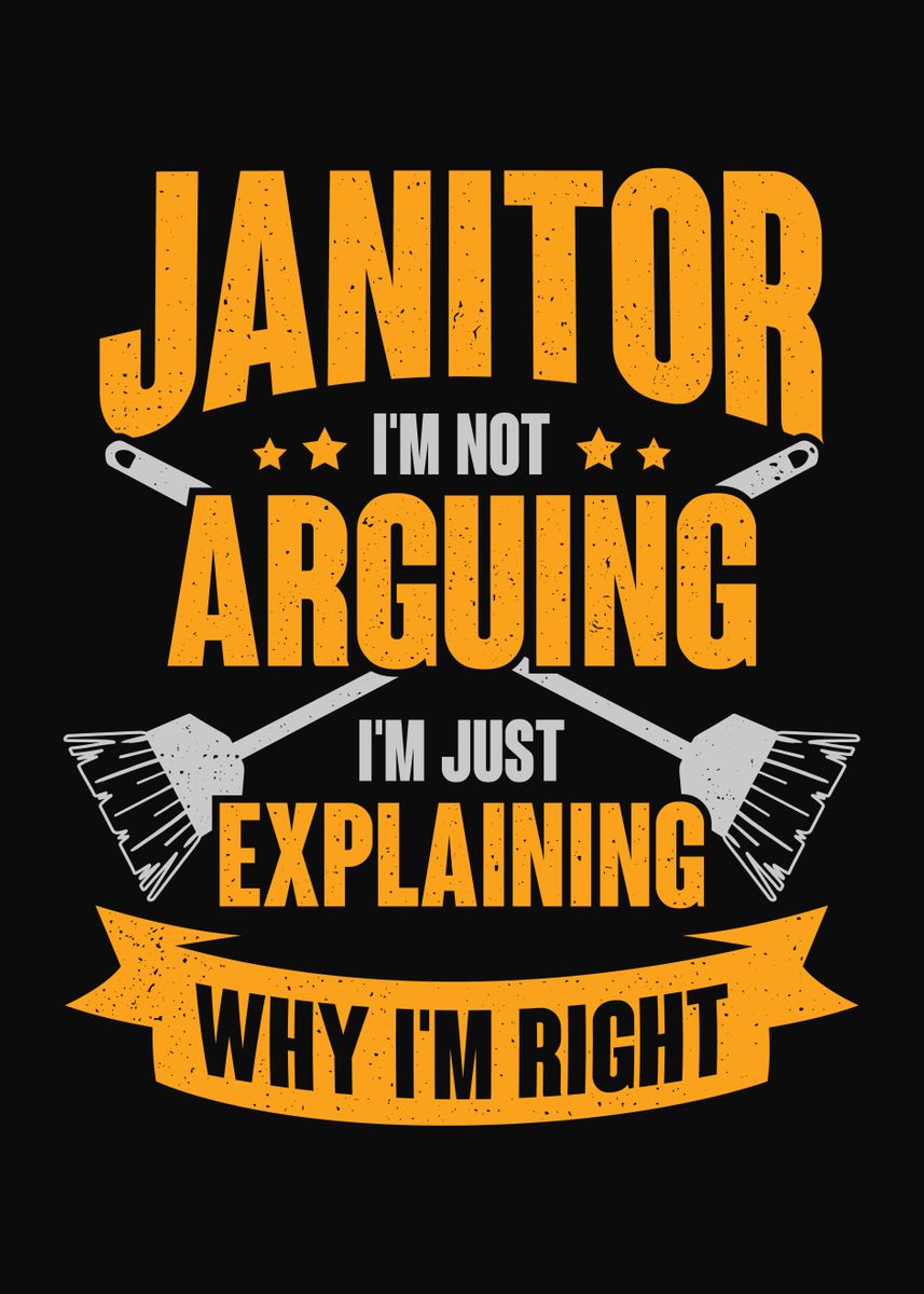 'Janitor Custodian Design' Poster by Marcel Doll | Displate