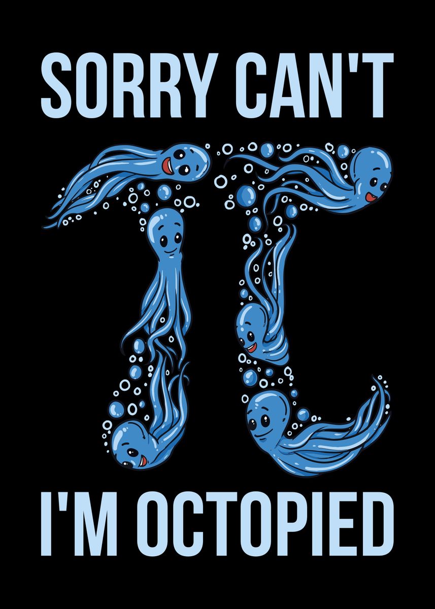 'Octopi Math' Poster, picture, metal print, paint by CatRobot | Displate