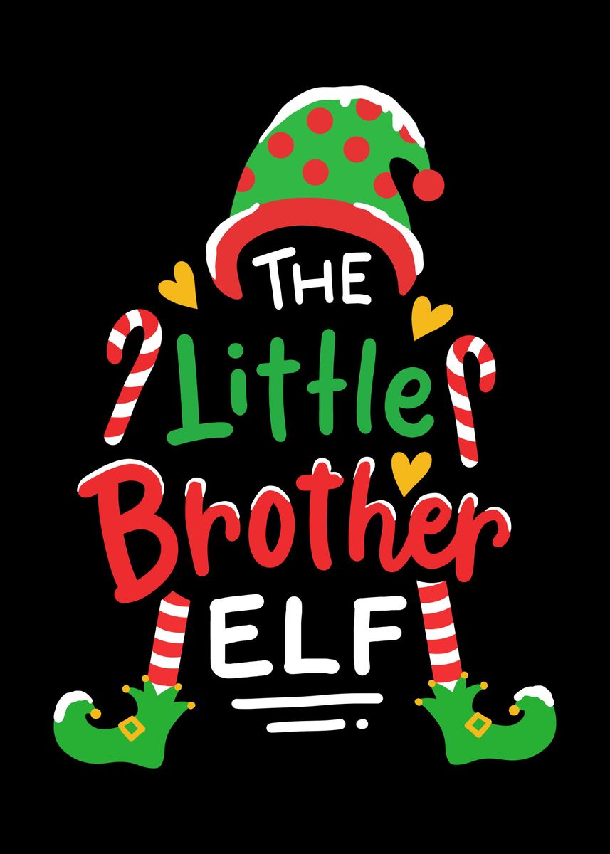 'Little Brother Elf' Poster, picture, metal print, paint by Mealla ...