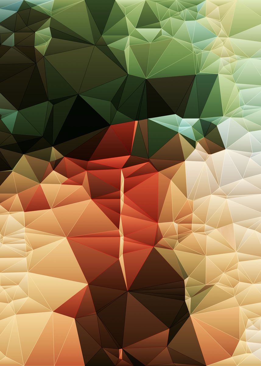 'Low Poly 3' Poster by 1x Merch | Displate