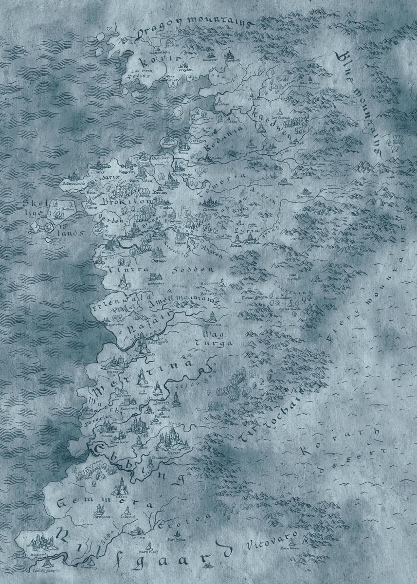 'Witcher Map' Poster, picture, metal print, paint by The Witcher Series ...