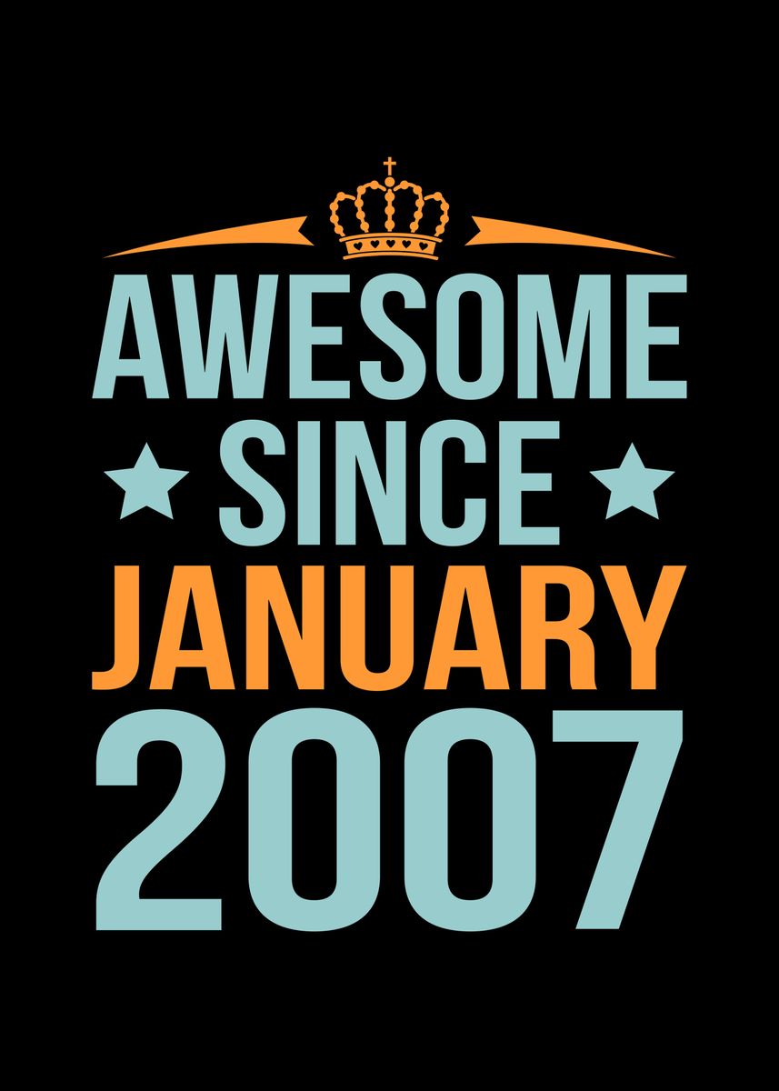 '15 Birthday 2007 Birth' Poster by Hexor | Displate