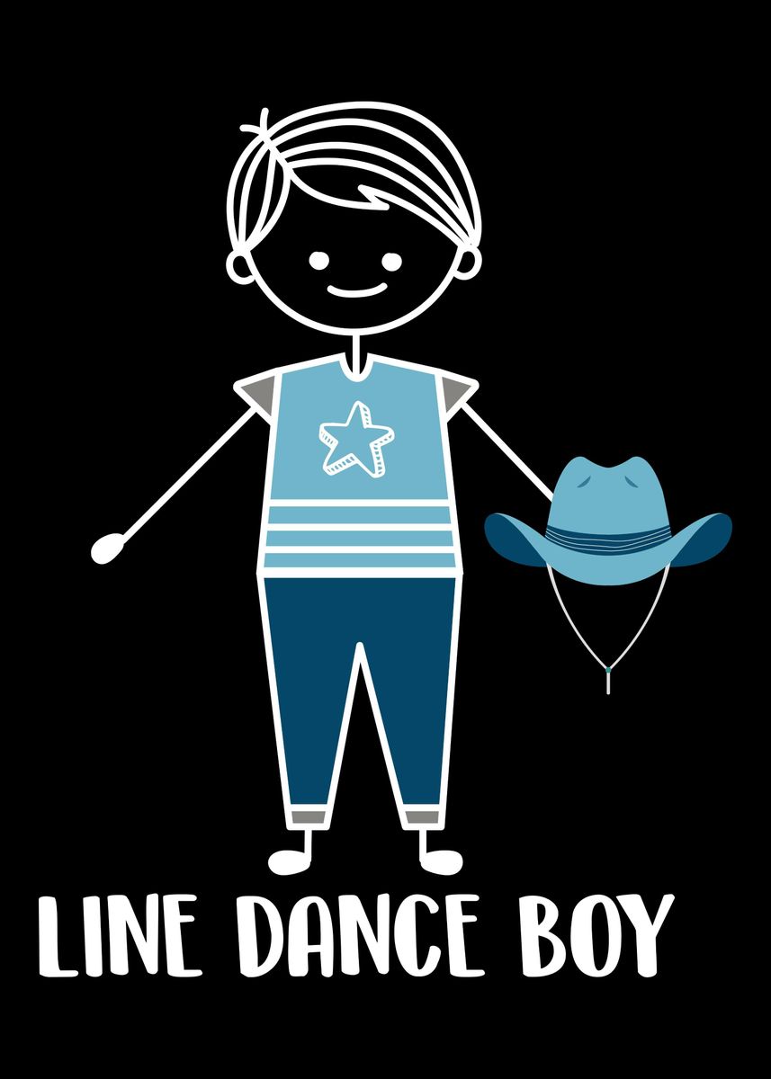 'Line Dancing Western' Poster, picture, metal print, paint by ...