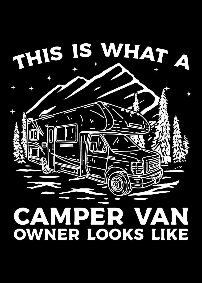'RV Camper Van Motorhome' Poster by BobbyBubble | Displate