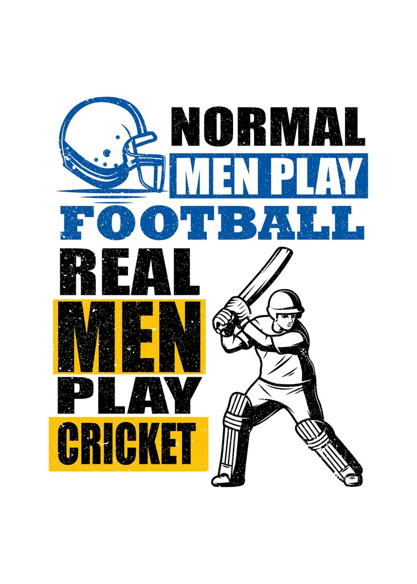 'Cricket Gift Ideas for Men' Poster, picture, metal print, paint by TW ...