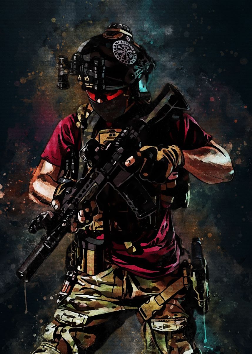 'cs watercolor' Poster, picture, metal print, paint by Muh Asdar | Displate