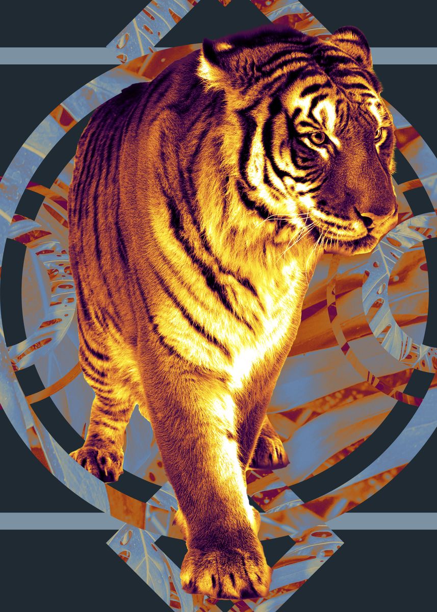 'Tiger Vol 1' Poster, picture, metal print, paint by afdesign | Displate