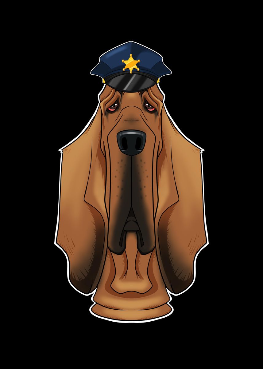 'Police Bloodhound Canine' Poster by MaximusDesigns | Displate