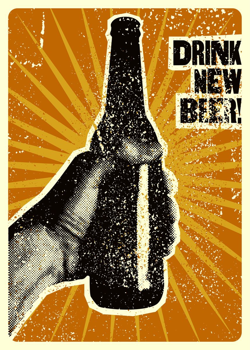 'drink new beer vol 3' Poster by Designersen | Displate