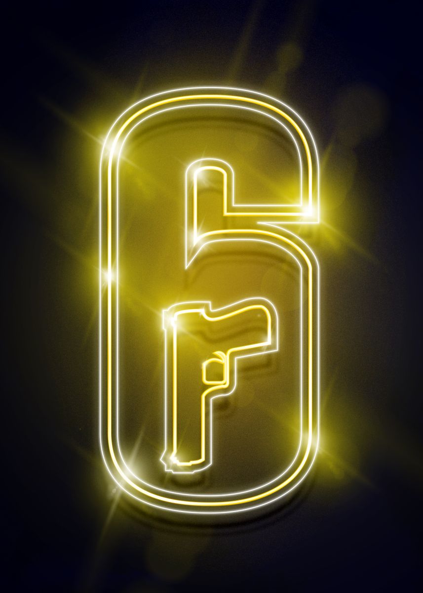 'Neon 6 Siege' Poster, picture, metal print, paint by Rainbow Six Siege ...