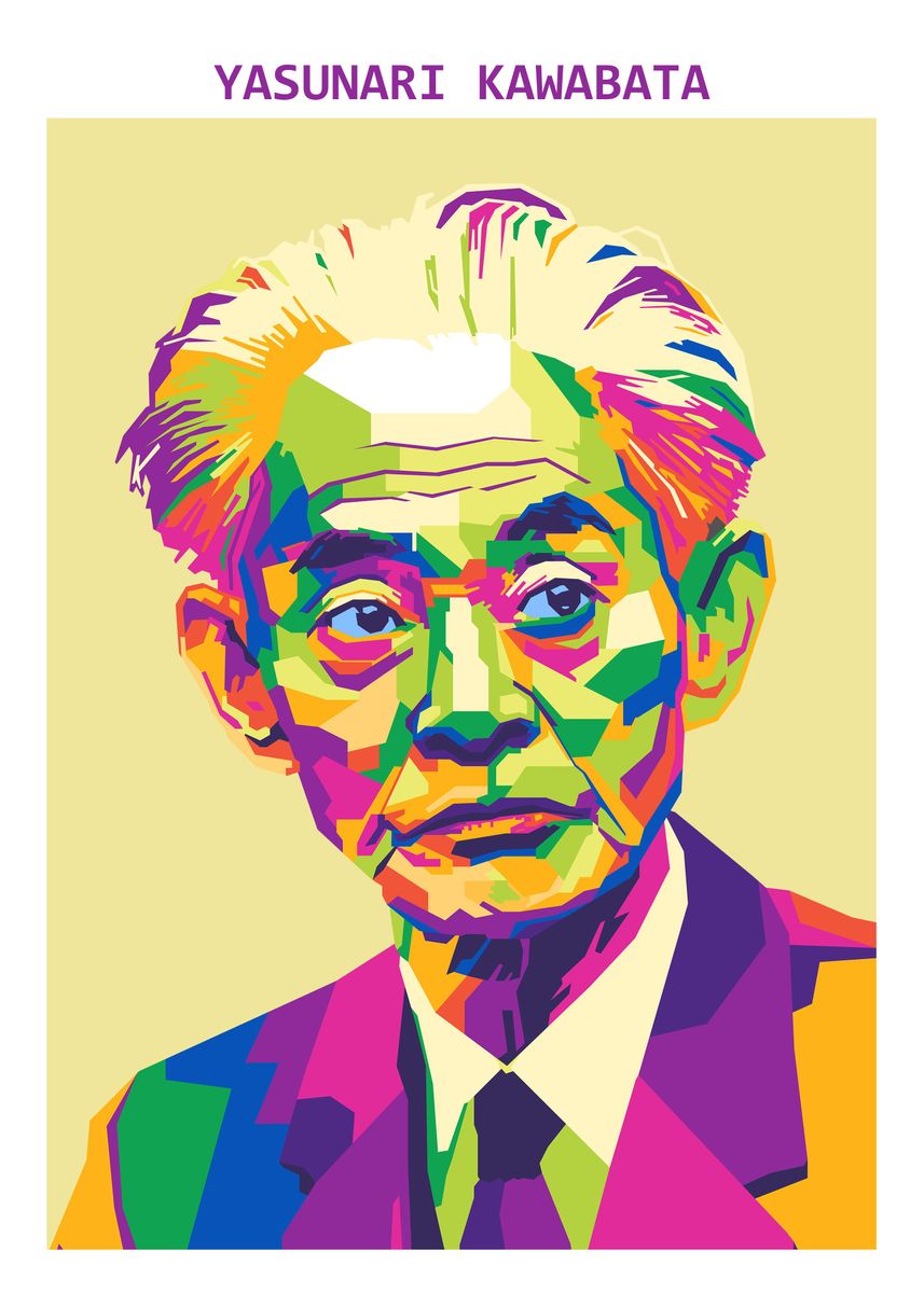 'Yasunari Kawabata ' Poster, picture, metal print, paint by Dinh Thi ...