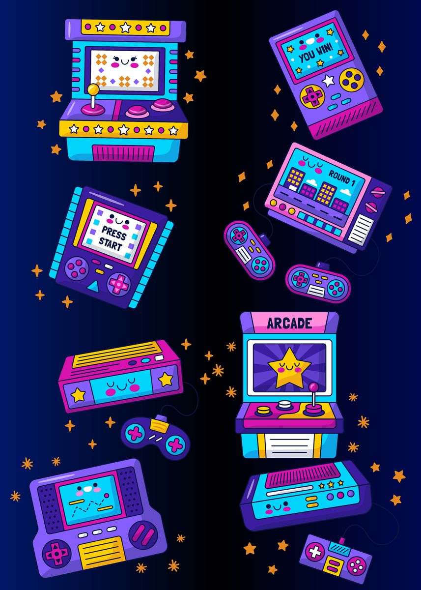 'retro game' Poster by Lardis Art | Displate