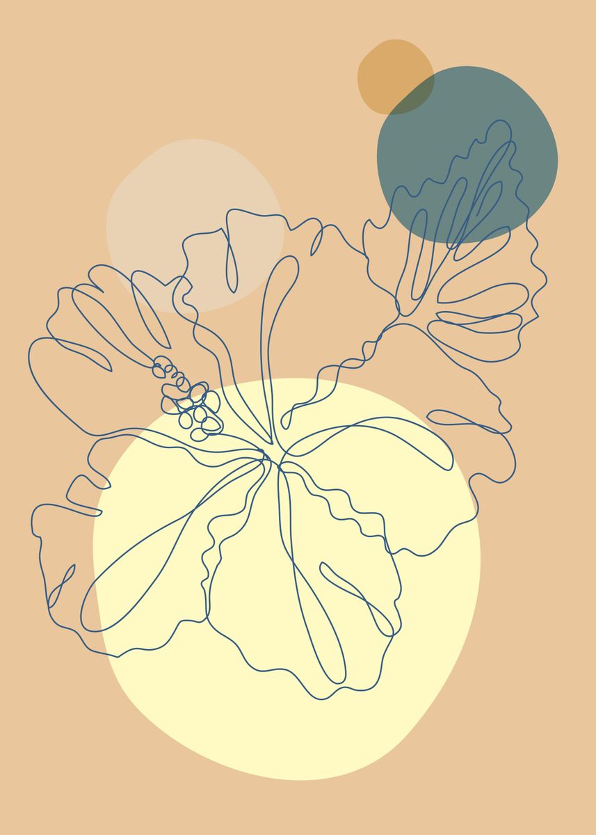 'Botanical Minimal line art' Poster by Human Shadow | Displate