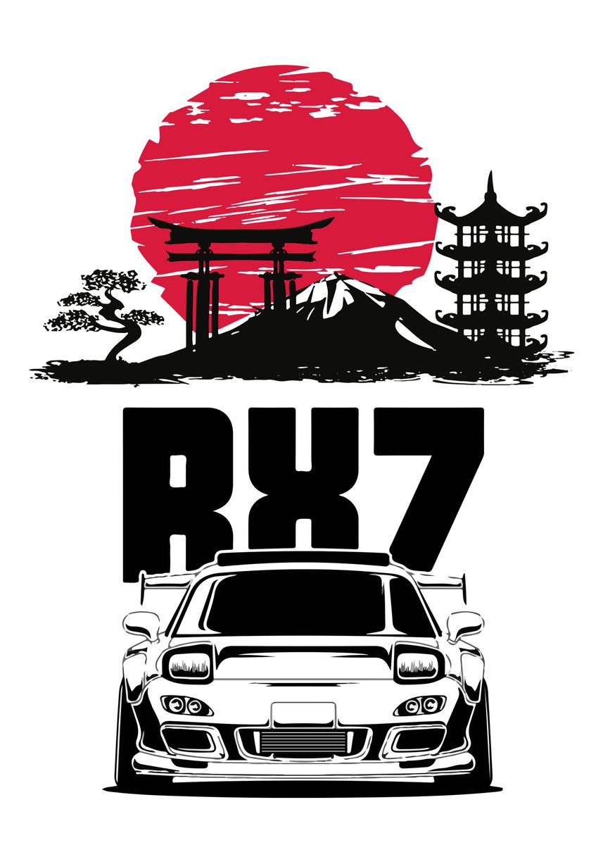 'RX7 Japan' Poster, picture, metal print, paint by jaydenjtu Nature ...