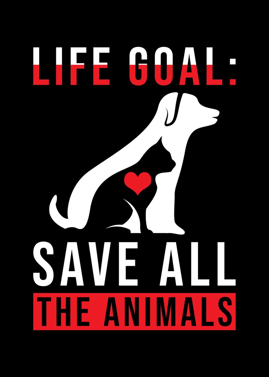 'Animal Rescuer Gift' Poster, picture, metal print, paint by schmugo ...