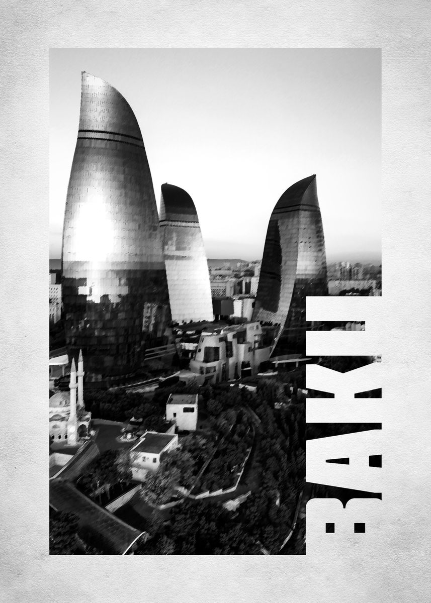 'Baku' Poster, picture, metal print, paint by Bo Kev | Displate