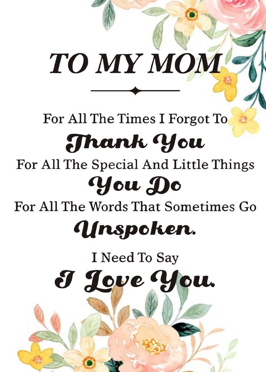 'Mom Quote' Poster by Loves Poster | Displate