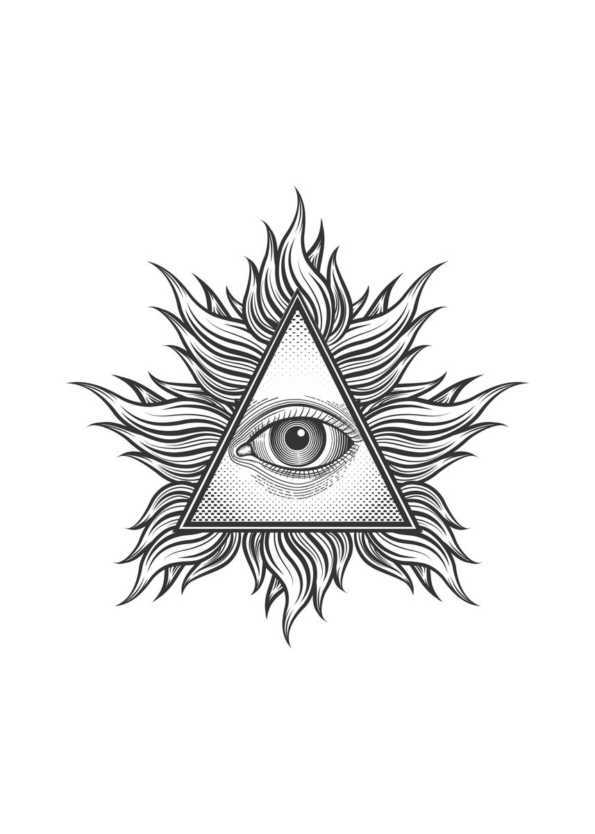 'illuminati' Poster, picture, metal print, paint by Karin Studio | Displate