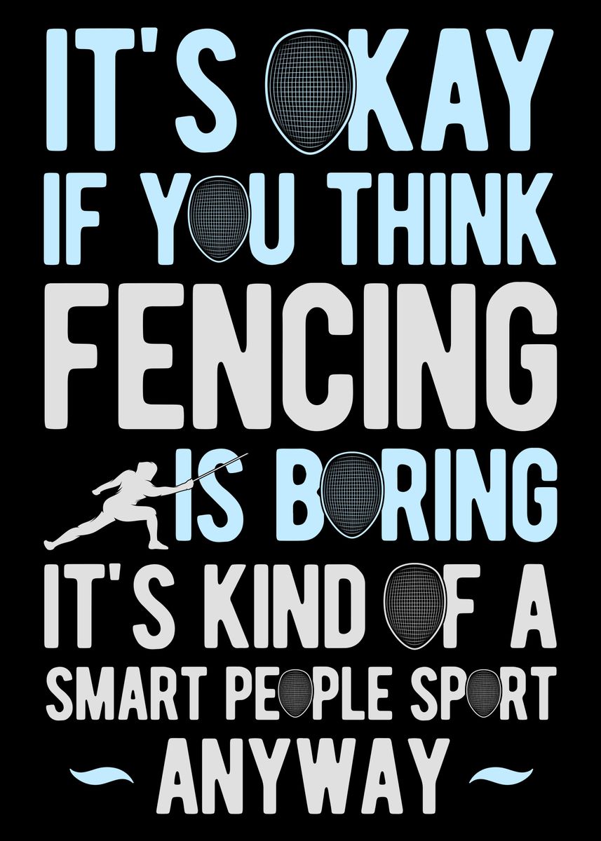 'Funny Fencing' Poster by Visualz | Displate
