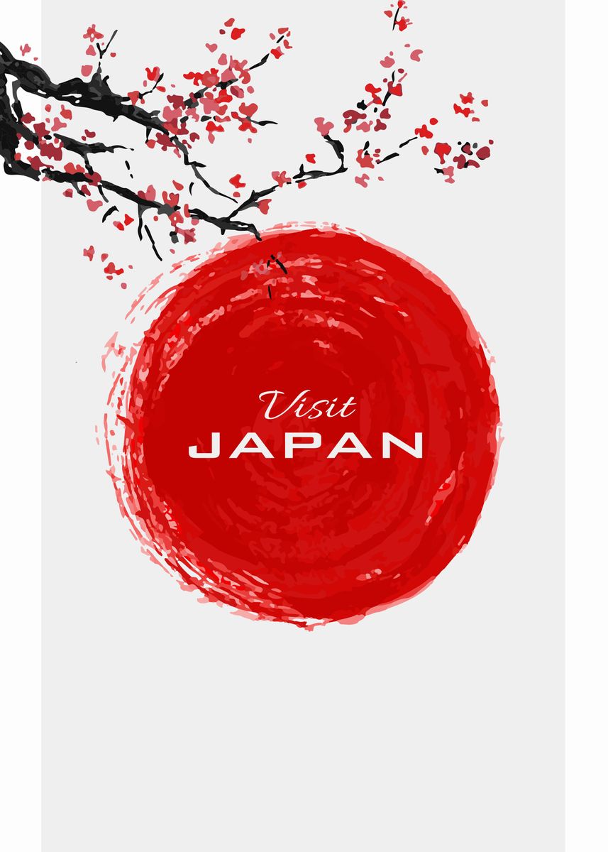 'Visit Japan ' Poster by Space Nature | Displate