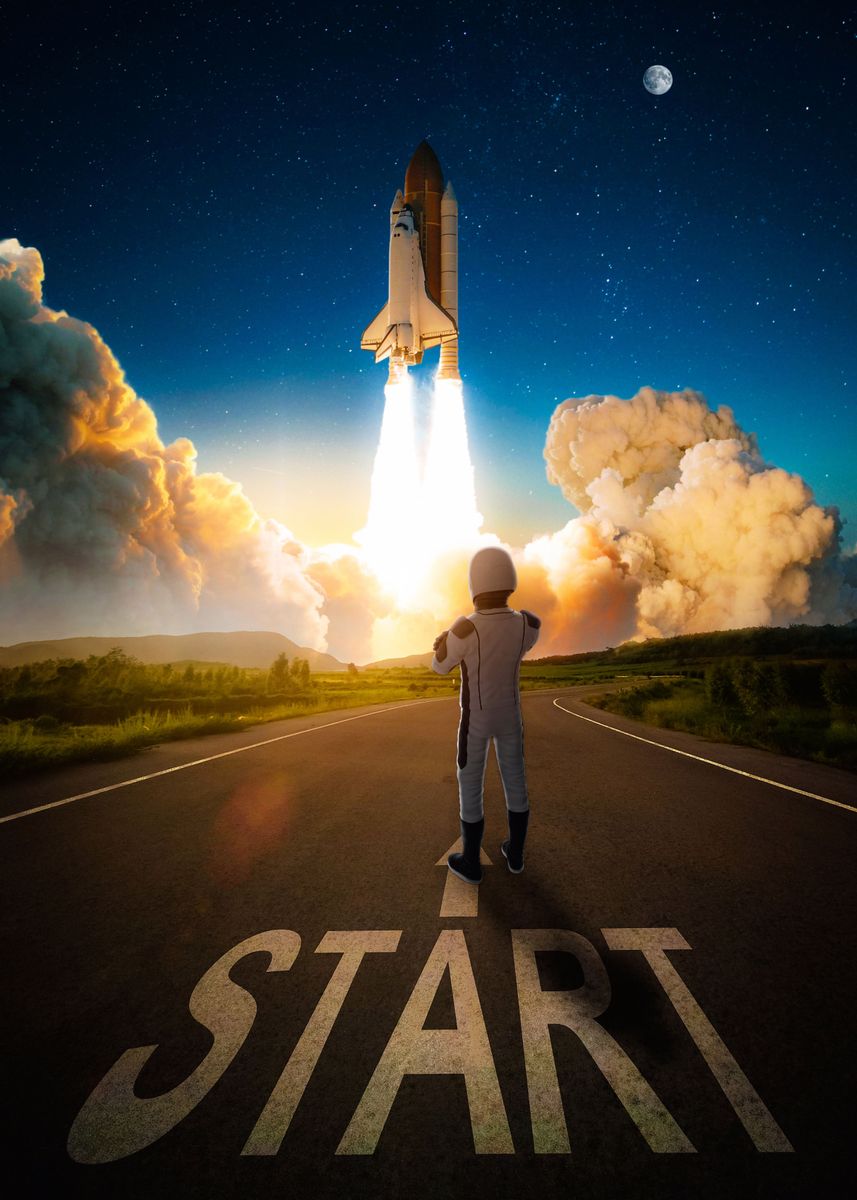 'Start the Rocket Launch' Poster by Gen Z | Displate
