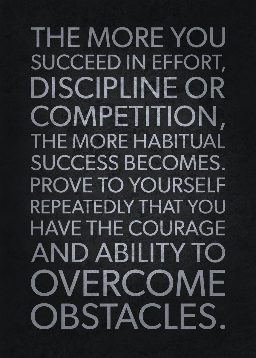 'Overcome Obstacles' Poster, picture, metal print, paint by CHAN | Displate