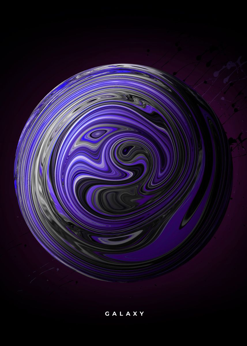 'Galaxy 7 Space Planets' Poster, picture, metal print, paint by Yarchy ...