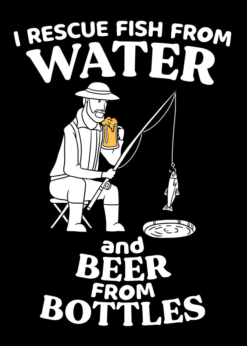 'Fishing Funny Quote' Poster by Hexor | Displate