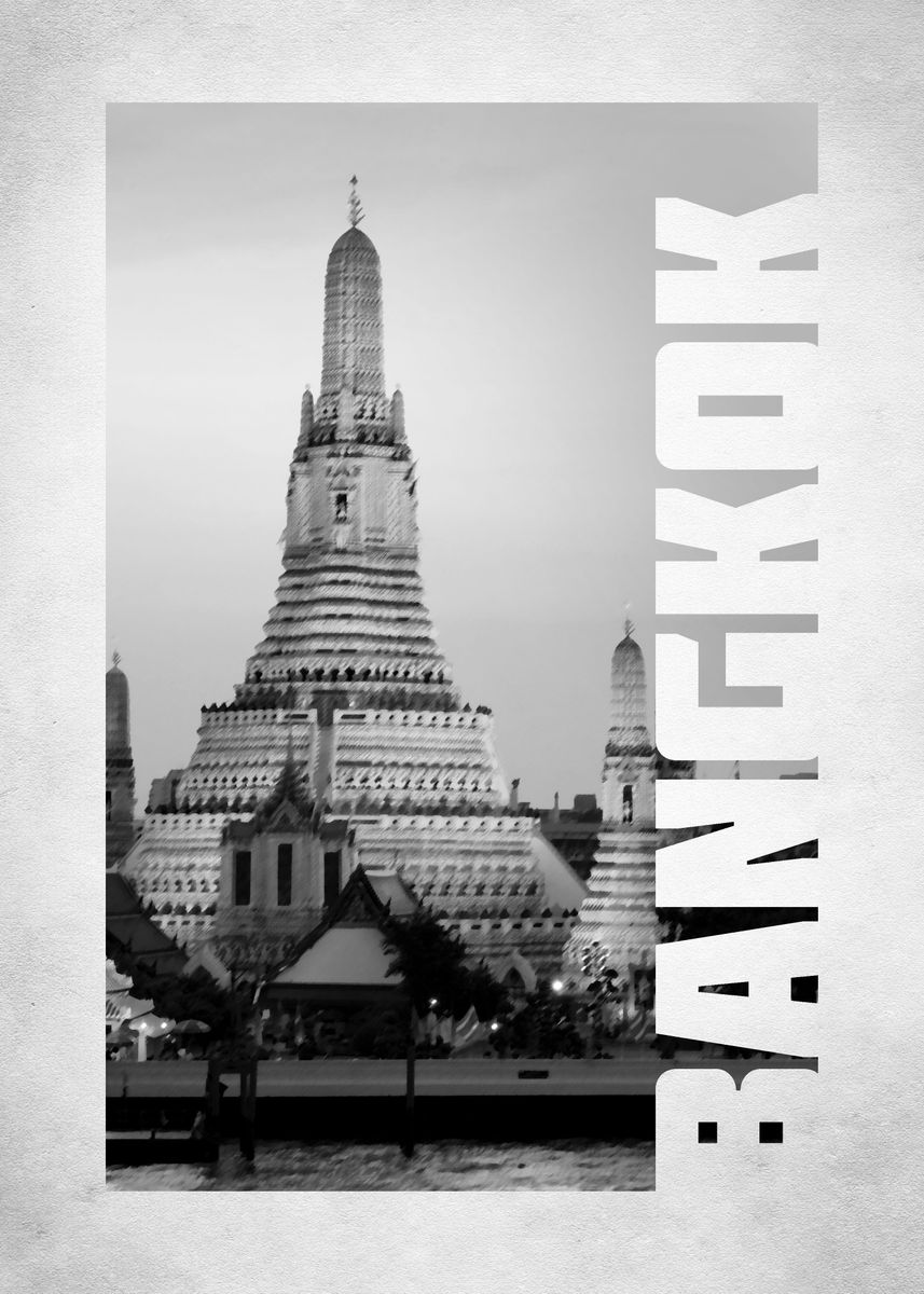 'Bangkok' Poster, picture, metal print, paint by Bo Kev | Displate