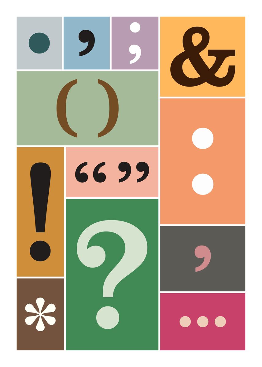 'PUNCTUATION MARK' Poster, picture, metal print, paint by Masahiro Art ...
