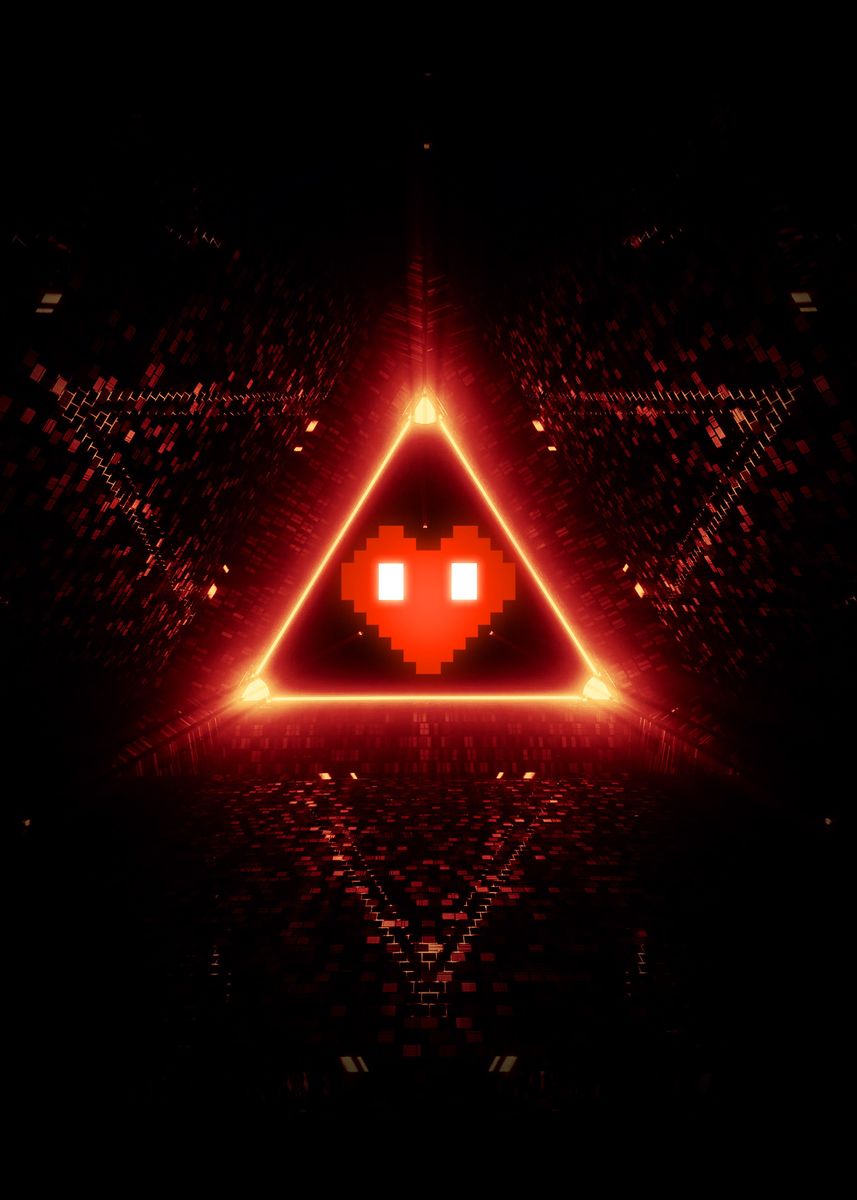 'Gaming Heart' Poster, picture, metal print, paint by Ishan Mishra ...