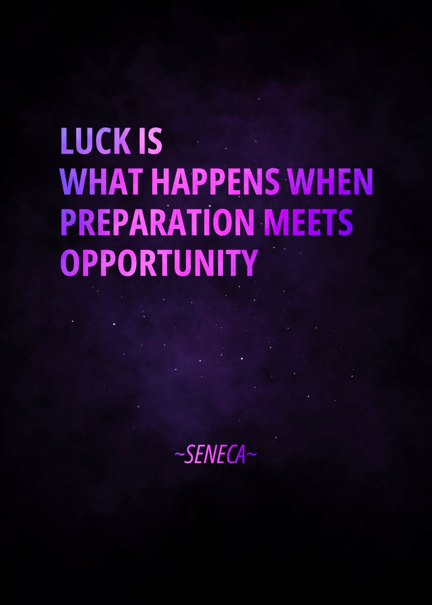 'Luck' Poster by WiseWordsWonders | Displate