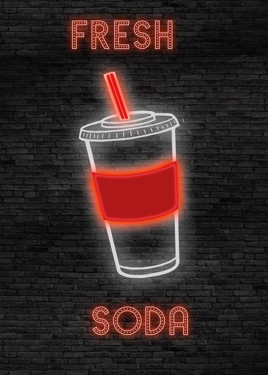 'SODA ' Poster, picture, metal print, paint by TroisiemeOeil | Displate