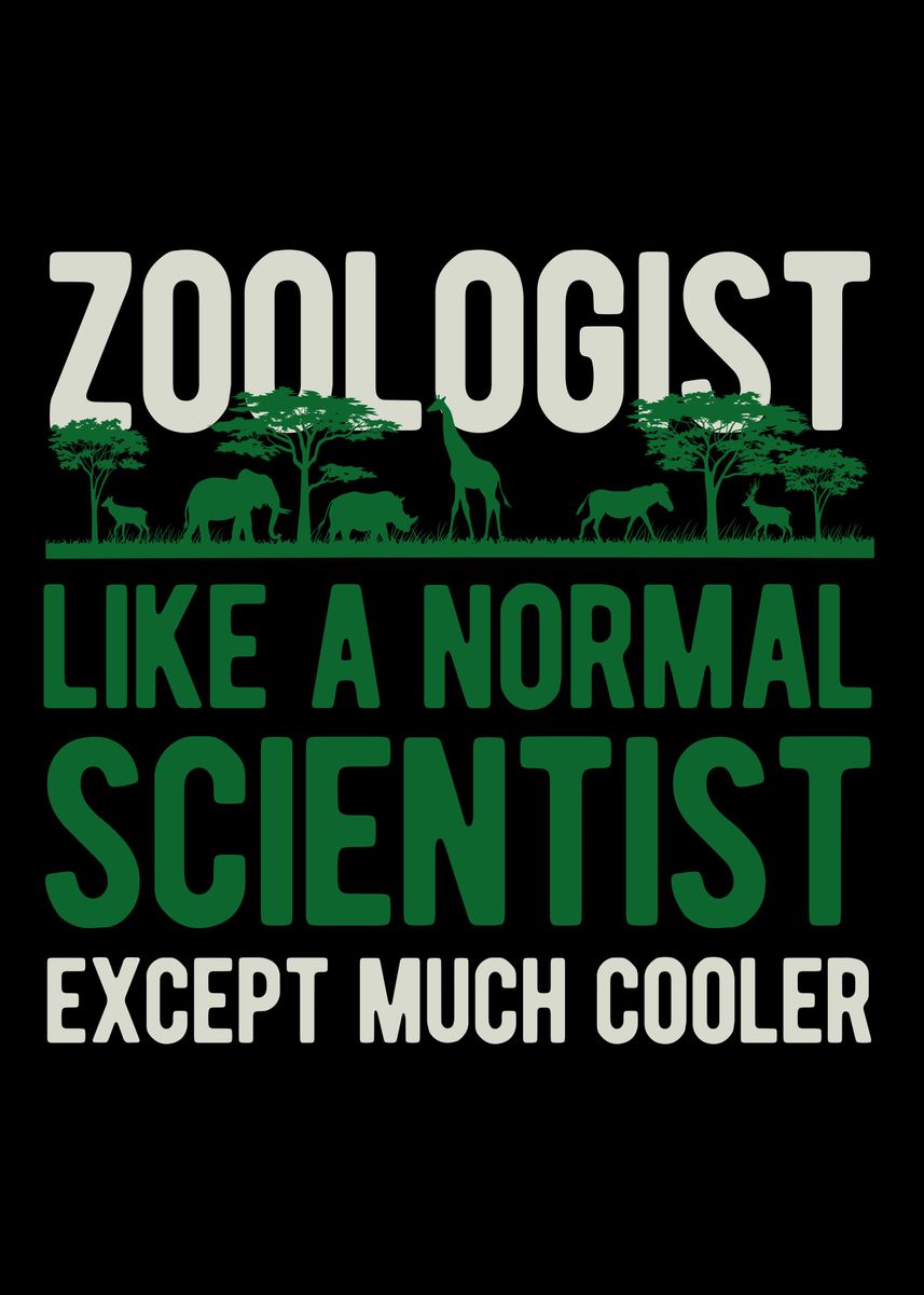 'Funny Zoology' Poster, picture, metal print, paint by Visualz | Displate