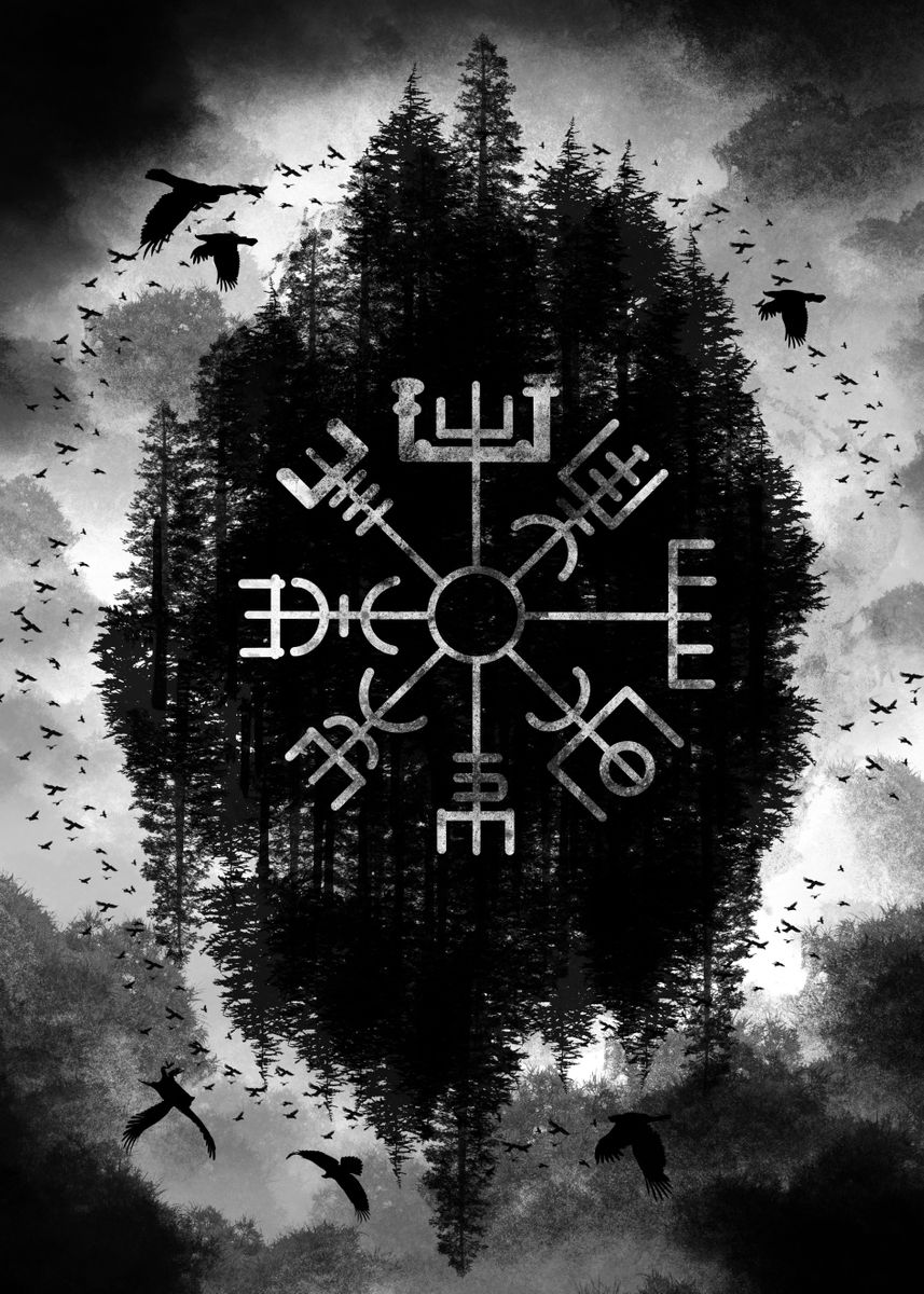 'Valhalla' Poster, picture, metal print, paint by Aiden Tells | Displate