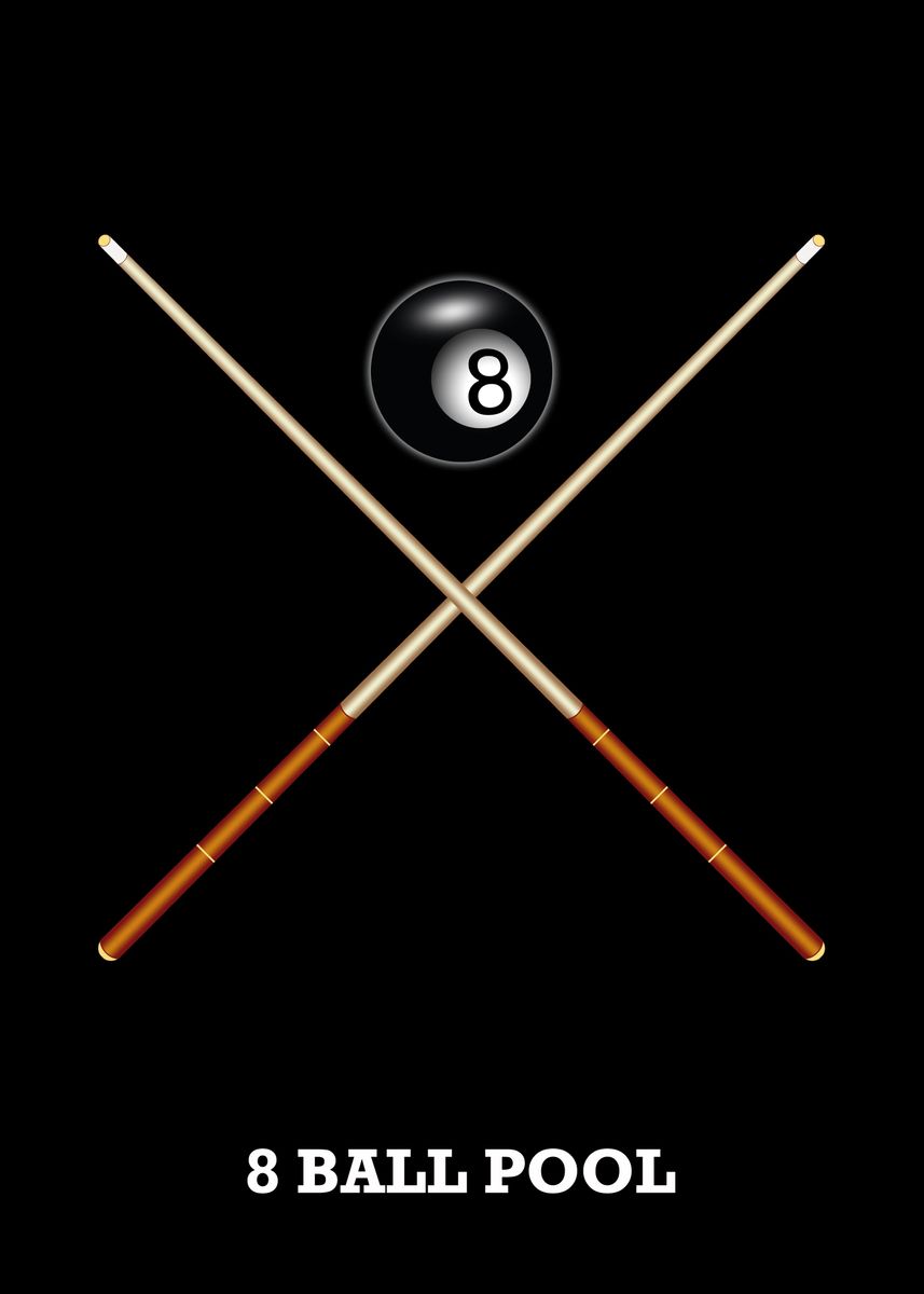 '8 Ball Pool' Poster, picture, metal print, paint by Sobri Alkavie ...