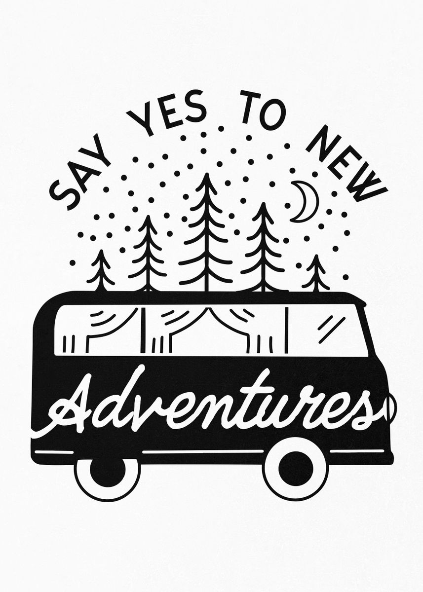 'Say yes' Poster, picture, metal print, paint by American Vintage ...