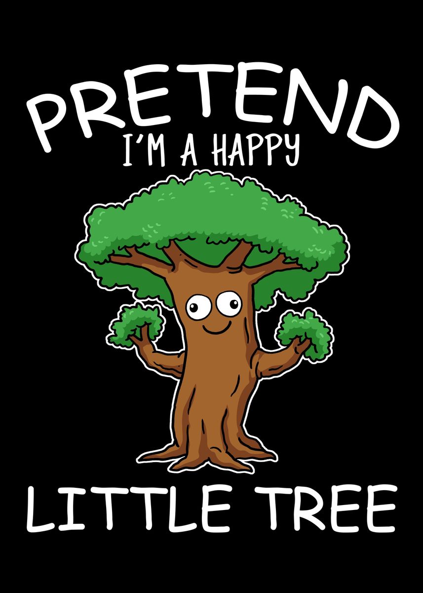 'Happy Little Tree' Poster, picture, metal print, paint by CatRobot ...
