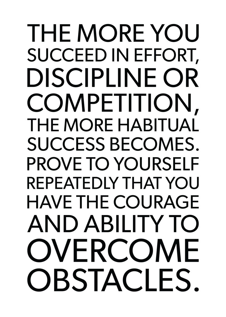 'Overcome Obstacles' Poster by CHAN | Displate