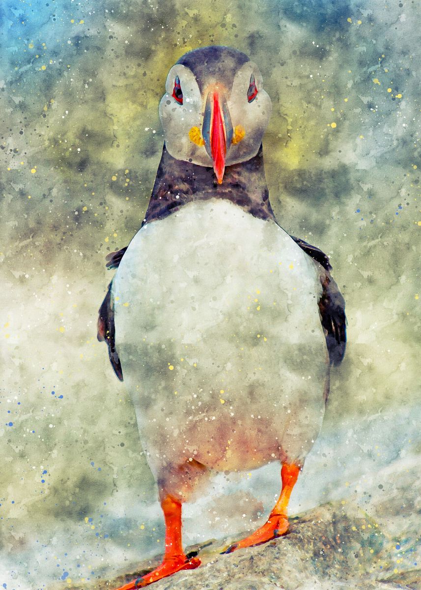 'Paint Of Penguin' Poster, picture, metal print, paint by Bulls World ...