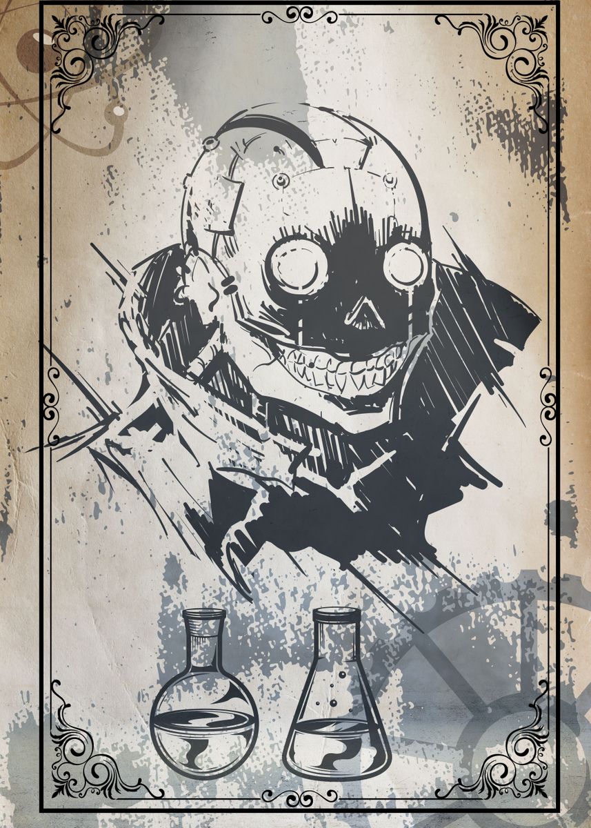 'Steampunk Alchemy Robots' Poster, picture, metal print, paint by ...