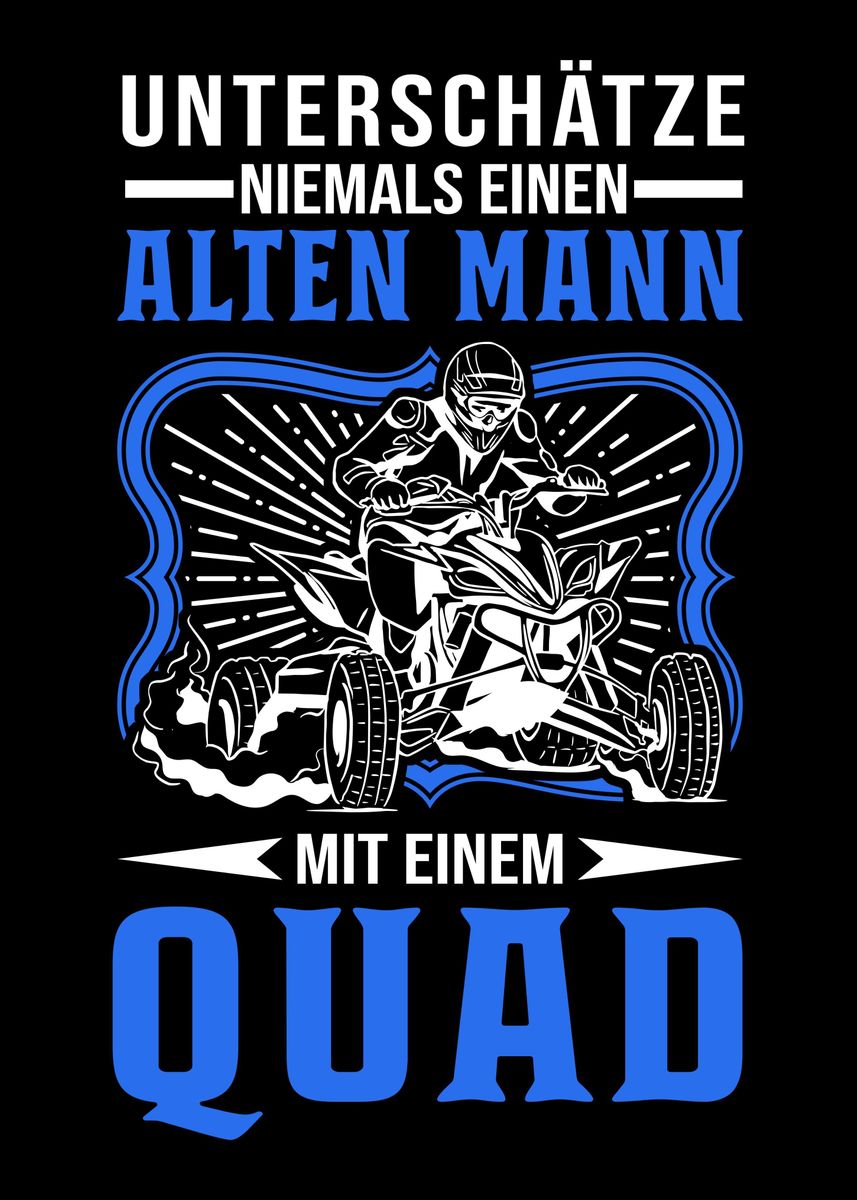 'Quad Bike ATV 4x4 Quadfahr' Poster, picture, metal print, paint by ...