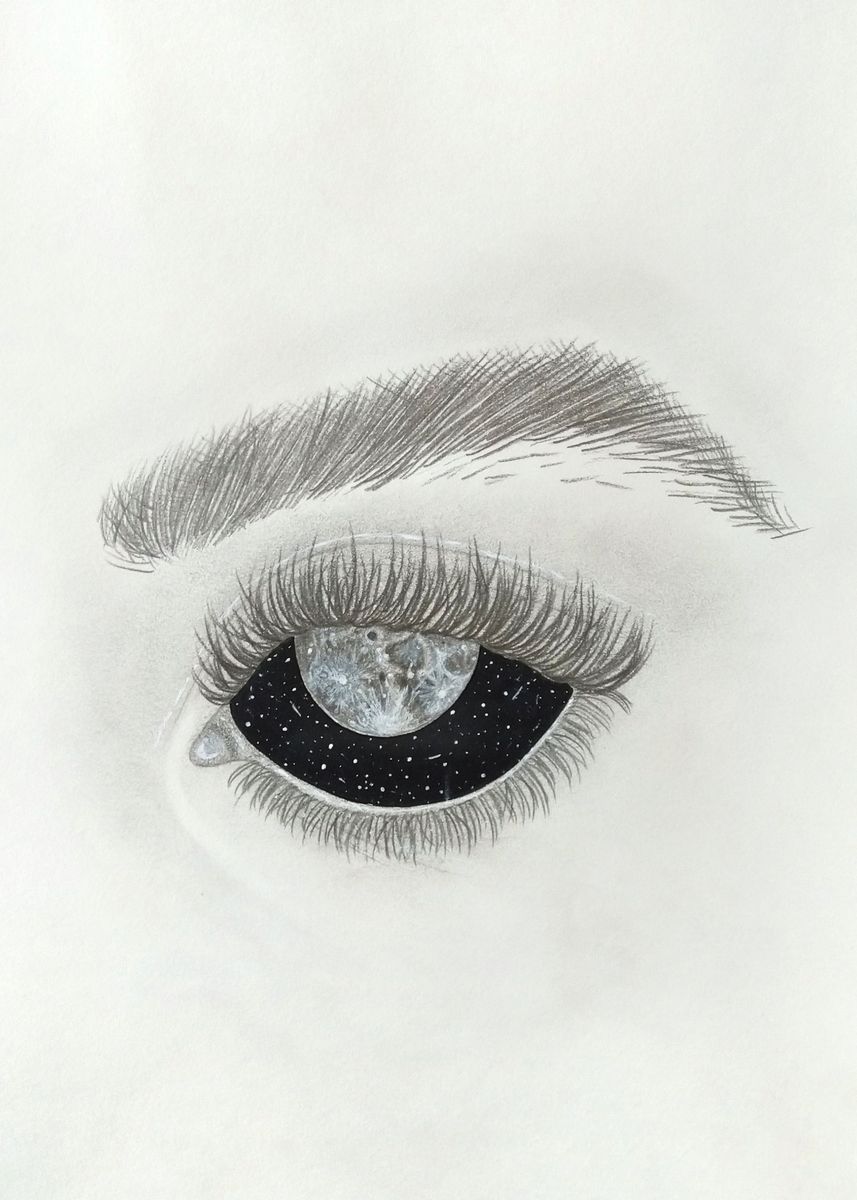 'Moon Eyes' Poster by Lisanne van Stijn | Displate