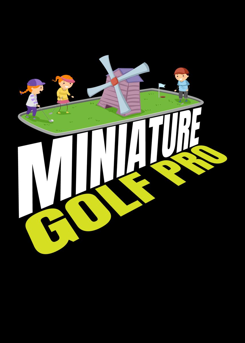 'Miniature Golf Pro Golfer' Poster, picture, metal print, paint by ...
