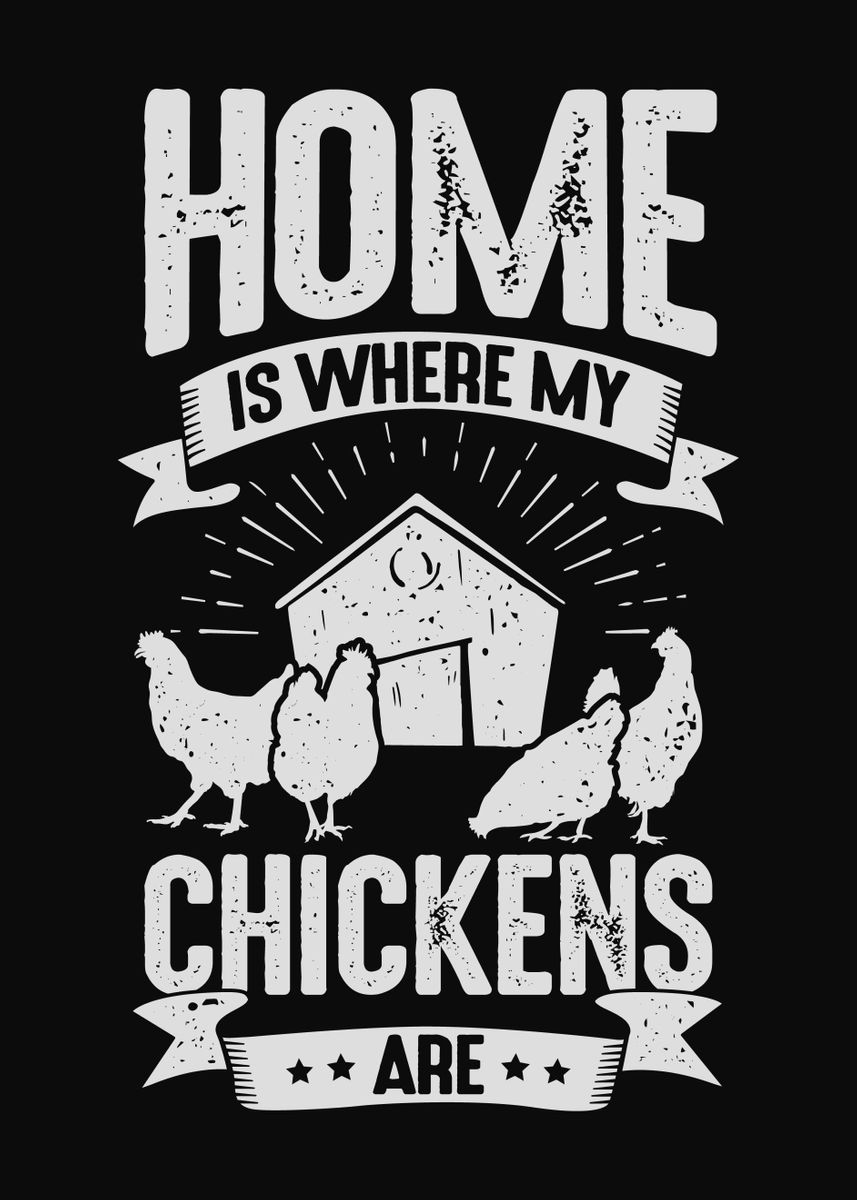 'Chicken Farming Design' Poster, picture, metal print, paint by Marcel ...